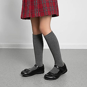 DREAM PAIRS Girls School Uniform Shoes Mary Jane Dress Flats,Size 2 Little Kid,Black/PU,SDFL2210K