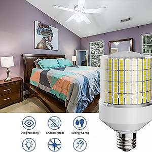 NS 2 Pieces 700W Equivalent 8800 Lumens 70W LED Corn Light Bulbs E26 /E39 Base 5000K Neutral White for Home Garden Garage Backyard Street Office Yard Warehouse Work Shop High Bay Gym Lighting