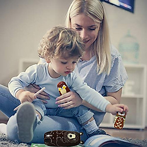 Tphon Russian Nesting Dolls Bear Wooden Matryoshka Dolls for Kids Handmade Cute Cartoon Animals Pattern Nesting Doll Toy Stacking Doll Set of 5