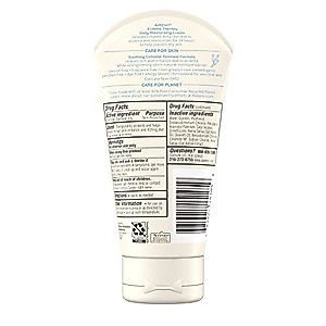 Aveeno Eczema Therapy Daily Moisturizing Cream for Sensitive Skin, Soothing Lotion with Colloidal Oatmeal for Dry, Itchy, and Irritated Skin, Steroid-Free and Fragrance-Free, 5 oz (Pack of 3)