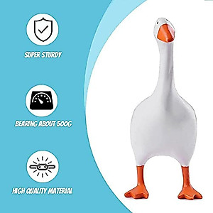 Goose Magnetic Key Holder - Magnetic Goose Resin Goose Statue Magnetic Tool Holder Home Decoration,Cute Animal Figurines Keys Holder for Keys, Glasses, Bells (Orange)