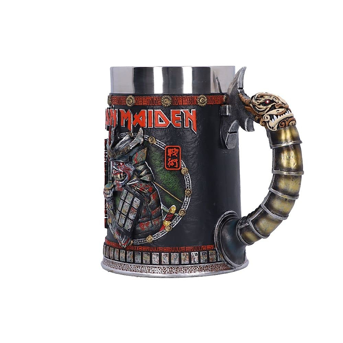 Nemesis Now Iron Maiden Senjutsu Tankard 15.5cm, Resin, Grey, Officially Licensed Iron Maiden Merchandise, Includes Removable Insert, Cast in The Finest Resin, Expertly Hand-Painted