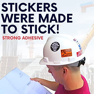 10-Pack of Funny Hard Hat Stickers. These Vinyl Decals are Awesome, Funny, Badass, and Cool. Best for Adult Men and Women. All are a Must Have Hardhat Accessory for Construction Workers, Union, etc.