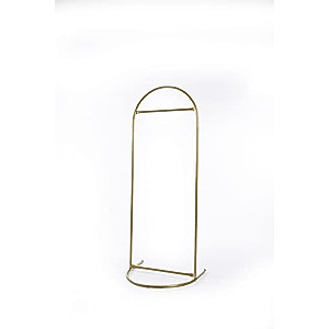 VEGAINDOOR Oval Metal Clothes Rack Strong Garment Rack, Industrial Clothing Rack,Heavy Duty Clothes Rack,Portable Clothing Rack Hanging Clothes Rack for Small Spaces and Rooms Gold,Black,White (Gold)