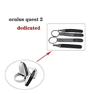 TNE Knuckle Straps with Wrist Straps & Thumbstick Covers for Oculus Quest 2 VR | Anti-Drop Hand Grip Accessories for Quest 2 Gaming Headset Touch Controller Handle (Black)