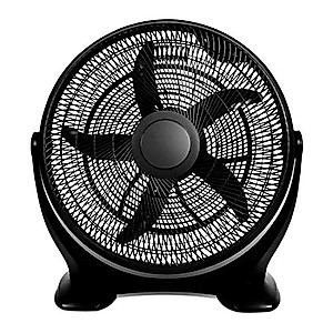 Simple Deluxe 20 Inch 3-Speed Plastic Floor Fans Oscillating Quiet for Home Commercial, Residential, and Greenhouse Use, Outdoor/Indoor, Black (HIFANXFLOOR20PLATICEXP)