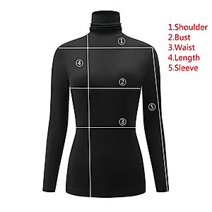 Kindcall Long Sleeve Mock Turtleneck Stretch Slim T Shirt Layer Top Black Medium