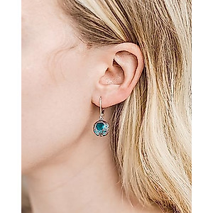 Handmade Recycled Vintage Mason Jar and Sterling Silver Vintage Lace Lever Back Earrings