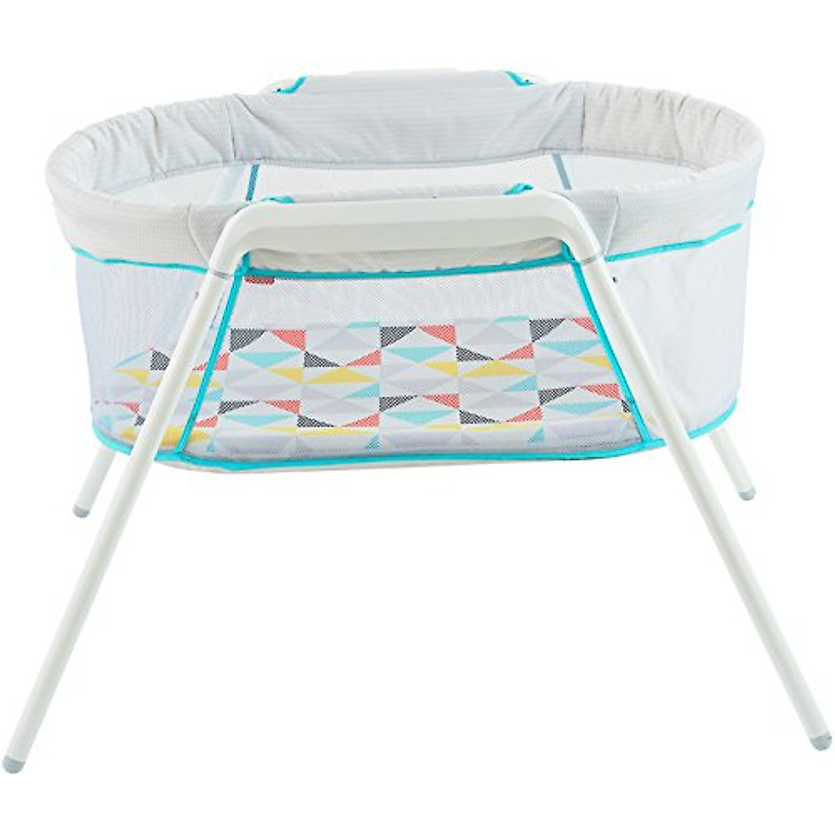 Fisher-Price Stow 'n Go Bassinet Windmill, portable baby cradle with soothing features for infants and newborns