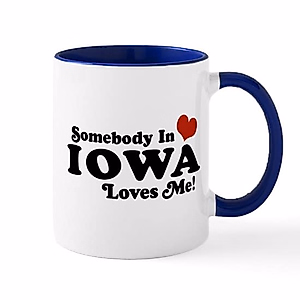 CafePress Somebody In Iowa Loves Me Mug Ceramic Coffee Mug, Tea Cup 11 oz
