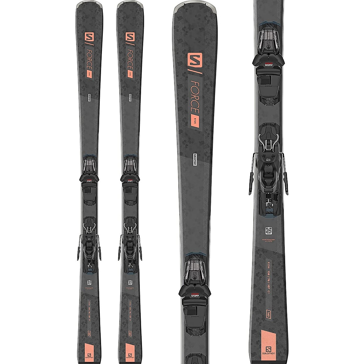 Salomon S/Force 5 Womens Skis W/L 10 GW Bindings Sz 160cm