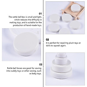 Gadpiparty 100Pcs 20MM Plastic Rattles Noise Maker Insert Rattle Toy Squeaker Ring Box Repair Baby Toy Rattle Box Repair Fix for Baby Pet Dog