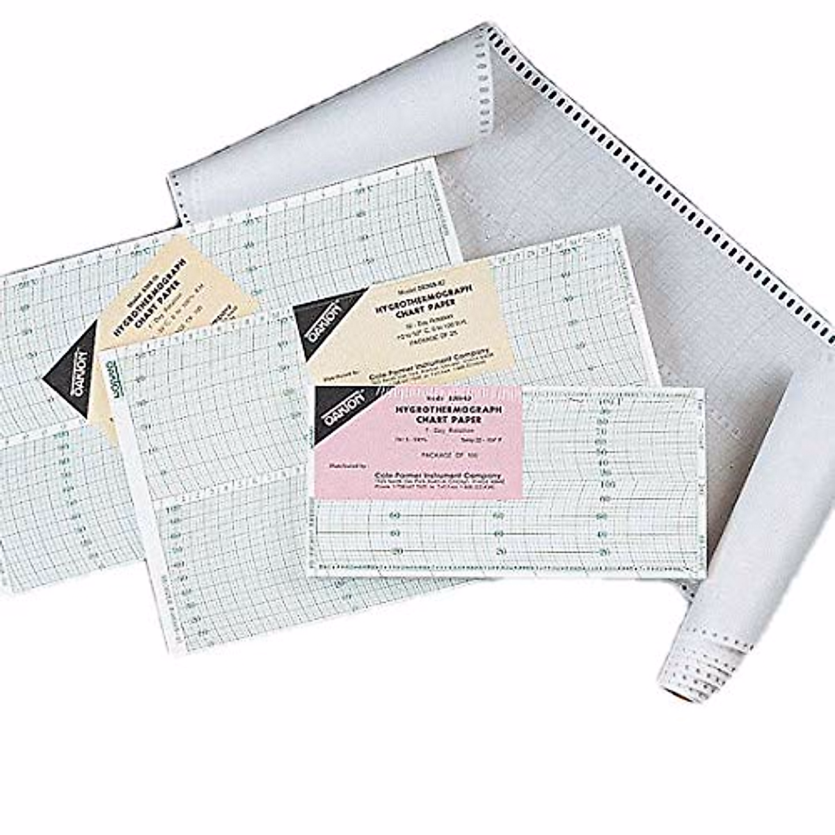 Oakton WD-08368-41 Chart Paper for 3 Speed Hygrothermograph, 0 Degree C, 7 Day Rotation