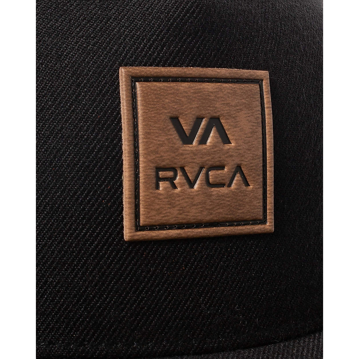 RVCA Men's Adjustable Snapback Brim Hat, CURVED TRUCKER/BLACK, 1SZ