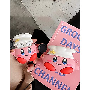 Funny Case Compatible with New Apple AirPods (3rd Generation) Anime Cool Kawaii Food Cover Silicone Shell Anti-Fall Cases for New Apple AirPods 2021 with The Carabiner for Men Women Pink Monster