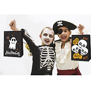 12 Piece Halloween Paper Treat Bags, Trick or Treat Bag Cute Halloween Party Gift Favors Bags