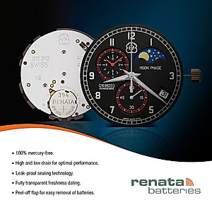 4 Renata 373 Button Cell Watch 0% Hg Mercury Free Batteries