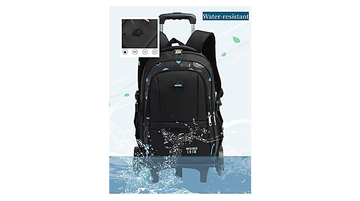 Durable Rolling Backpack for Kids | Trolley Bag with Wheels