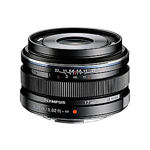 OM SYSTEM OLYMPUS M.Zuiko Digital 17mm F1.8 Black For Micro Four Thirds System Camera, Compact Design, Beautiful Bokeh, Bright