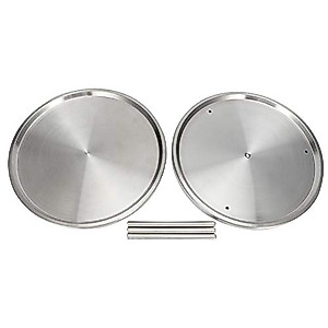 Lazy Susan Turntable Cabinet Organizer, 10.5 Round Stainless Steel Double Layer Turntable Rotating Plate Spice Rack Organizer Kitchen Accessory 10.5x5.9in