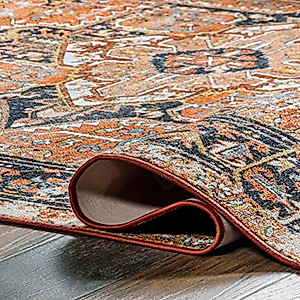nuLOOM Florence Vintage Persian Runner Rug, 2' 6" x 6', Rust
