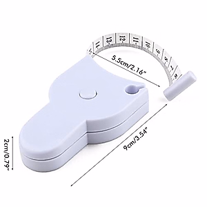 Automatic Telescopic Tape Measure - 2 PCS Portable Body Measuring Tape Retractable Ruler Tool Caliper for ​Body Measurement: Waist, Hip, Bust, Arms, and More - Lock Pin and Push-Button Retract (Black)