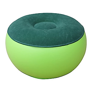 Berocia Portable Outdoor Inflatable Stool Round Air Chair Footrest Cushion for Home Office Travel Patio Garden Yoga Camping 22 inch Diameter Flocking Surface