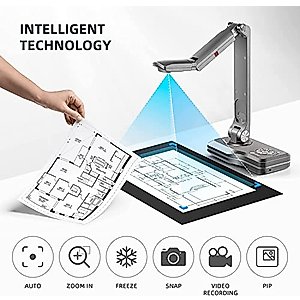 JOYUSING V508 VGA/HDMI/USB Three Mode 8MP Document Camera for Teachers, Mac, Windows, Chromebook Compatible Excellent for Online Teaching, Distance Learning, Web Conferencing