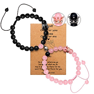 JoycuFF Crown Couples Bracelets Matching Long Distance Relationship Gifts For Boyfriend Bf Gf Men Women Lovers Friends Him Or Her Gifts For Anniversary Birthday Christmas Valentines Day Men Bracelet