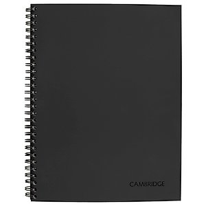 Cambridge Notebook, Business Notebook, 7-1/4" x 9-1/2", 80 Sheets, Ruled, Action Planner, Flexible Cover, Wirebound, Gray (06122)