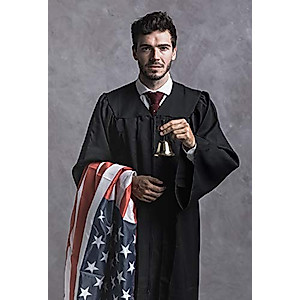 Skeleteen Gold Ringing Hand Bell - Loud Metal Handheld Ring Tea Bell for Calling Attention and Assistance