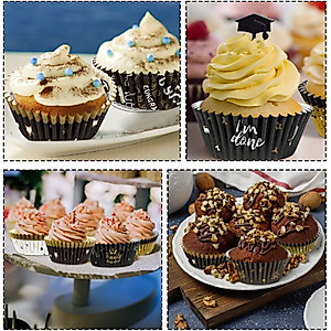 Graduation Cupcake Liners, SANNIX 450pcs Congrats Grad Baking Cups 2023 Cupcake Wrappers Paper Wraps Muffin Liners for Graduation Birthday Party Candy Cake Decorations Supplies (9 Designs)