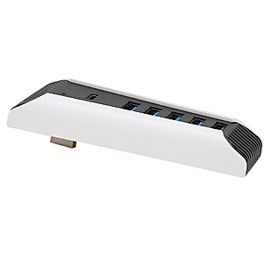 5 Port USB Hub for, USB High Speed Expansion Hub Charger USB Extender Compatible with Game Console, 5 Hub Spliter with USB C Port