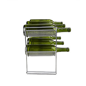 Mind Reader Wine Rack Stand Holds 6 Bottles of Wine, Wine Bottle Holder, Perfect for Bar, Wine Cellar, Countertop Organizer