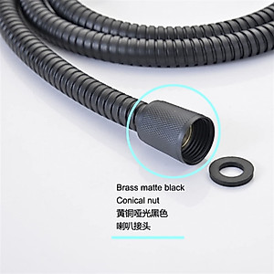 Metal Bathroom Hand Held Black Shower Head With Long Hose High Pressure Massage Hand Held Shower Head Kit shower head