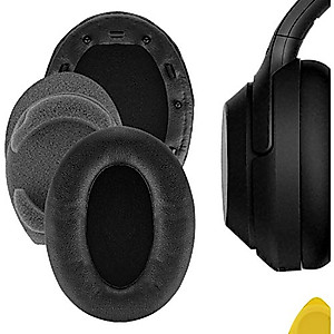 Geekria QuickFit Replacement Ear Pads for Sony WH-1000XM3 Headphones Earpads, Headset Ear Cushion Repair Parts (Black)