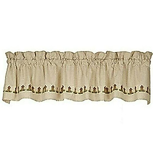 Farmhouse Outhouse Valance Curtain Primitive Rustic 72" Cot Country Bathroom Home and Garden