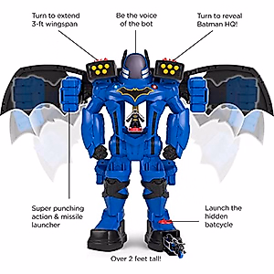 Imaginext DC Super Friends Batman Robot Playset, Batbot Xtreme, 30 Inches Tall with Figure and 11 Play Pieces for Preschool Kids [Amazon Exclusive]