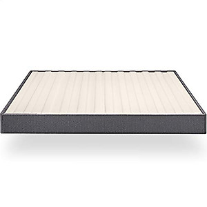ZINUS Upholstered Metal and Wood Box Spring, 7.5 Inch Mattress Foundation, Easy Assembly, Fabric Paneled Design, Queen