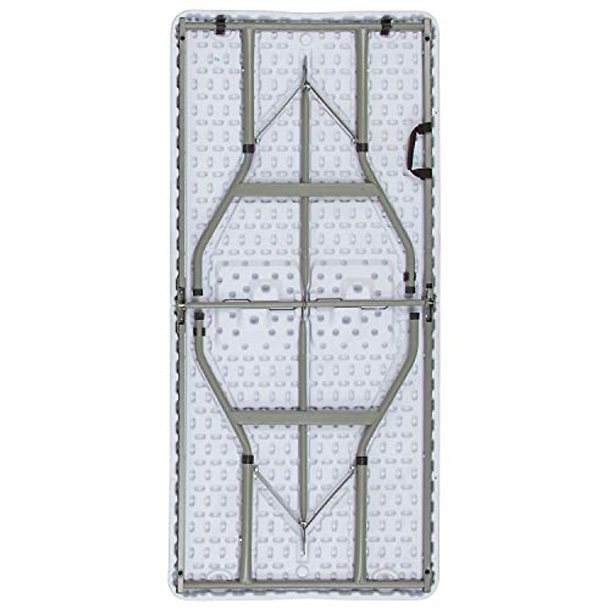 Flash Furniture Kathryn 5' Rectangular Plastic Folding Event Table with Carrying Handle, Bi-Fold Portable Banquet Table for Indoor/Outdoor Events, White