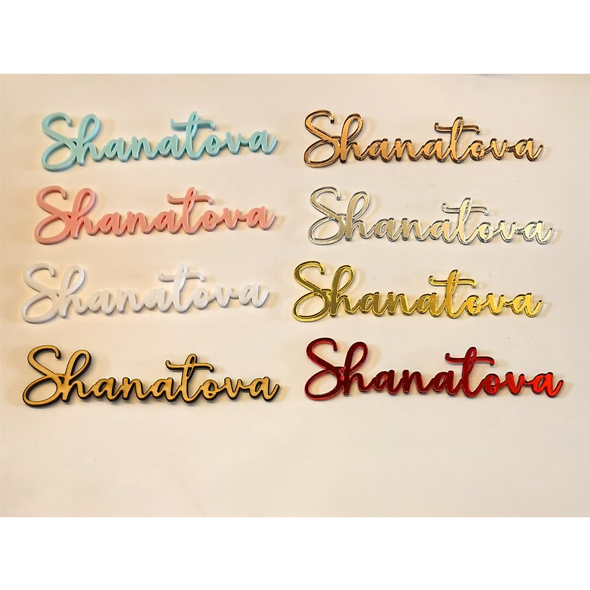 XIAOYUE 10pcs Shana Tova Place card,Acrylic Shana Tova Place Card for Elegant Weddings,Rosh Hashanah Celebrations & Special Events (Rose Gold Mirror)