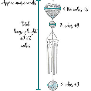Memorial Windchimes Condolence - When Tomorrow Starts Without Me I'm Always in Your Heart Saying - Heart and Butterfly Design Garden Wind Chime - in Loving Memory Chimes - Sorry for Your Loss Gifts