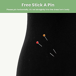 Mannequin Body Dress Form Torso Female Manikin 49.6-63.4 Inch Height Adjustable Wooden Tripod Stand High Density Foam Portable Display Mannequin (Black, 49.6-63.4 Inches)