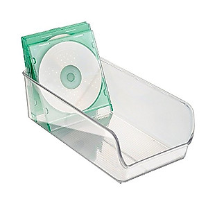 iDesign Linus Plastic Fridge and Freezer Storage Organizer Bin, Clear Container for Food, Drinks, Produce Organization, BPA-Free , 11" x 5.5" x 3.5", Set of 2, Clear