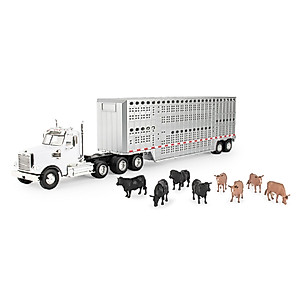 ERTL 1/32 Freightliner 122SD Semi with Livestock Trailer & Cattle 47362