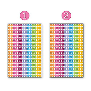 bloom daily planners Color Coding Planner Stickers - 1/4" Dot Labels - Six Sheets, 1000+ Stickers Per Pack!