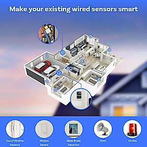 6-Zone Wired Smart Alarm Panel - Konnected Alarm Panel - Make Wired Alarm System Smart - SmartThings, Alexa, Home Assistant - No Batteries or Monthly Fees - Wi-Fi Connection - Accessories Included