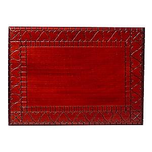 Artisan Owl Polish Handmade Large Trunk 10" Heart Patterned Wooden Box with Lock and Key for Keepsakes, Love Letters, Jewelry, and Specialty Items