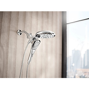 Moen 220C3 Verso Eight-Function 7" Diameter Spray Head Standard With Handshower, Chrome, 72" Hose