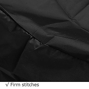 dDanke Black Round Fire Pit Cover with Adjustable Rope Dustproof Waterproof for 28inch Fire Pit, 28"x21"